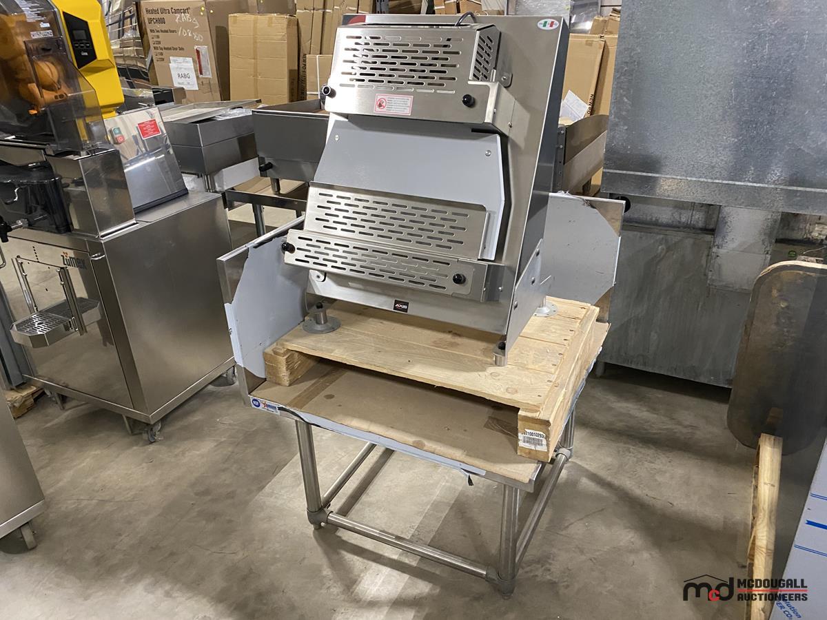 Axis AX-PZR17 Pizza Dough Roller W Omcan Stainless Stand