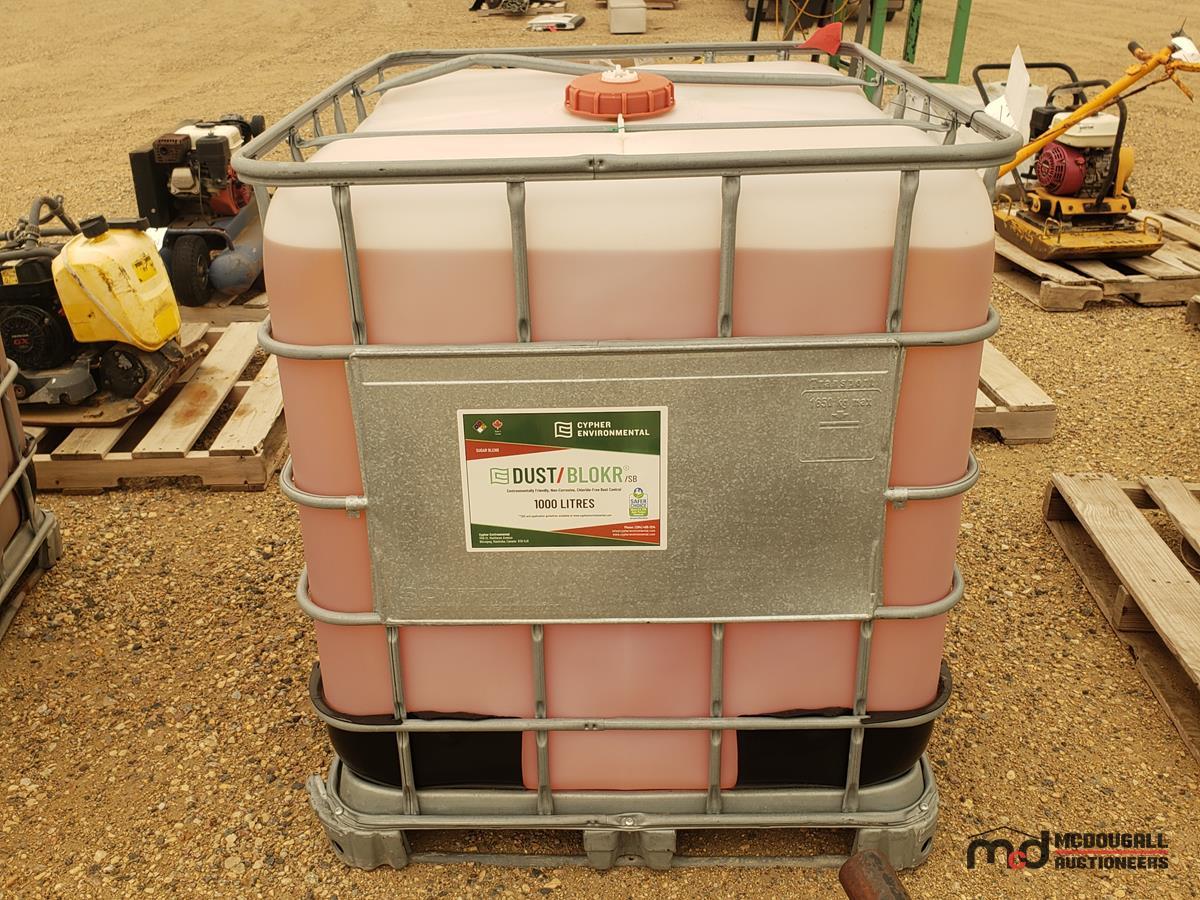 Plastic Liquid Storage Tote w/ Unknown Liquid Contents