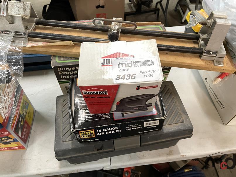 Jobmate Detail Sander, Powerfist 18-Gauge Air Nailer, Air Power Tools ...