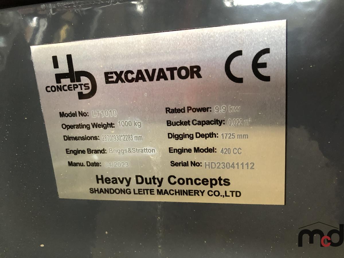 HD Concepts LT1010 Mini Excavator