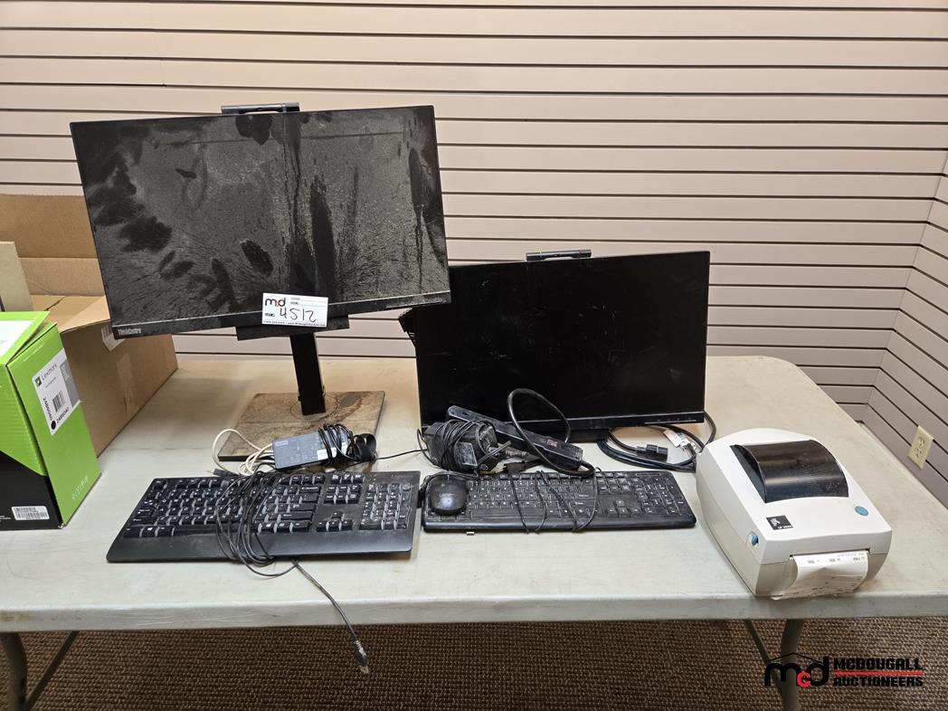 (2) Monitor Setups w/ Label Maker