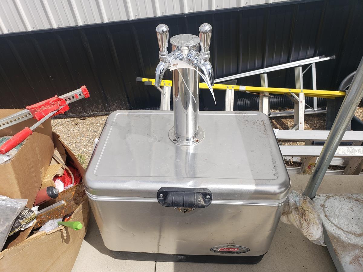 Coleman Stainless Steel Beer Cooler with Dual Dispensers