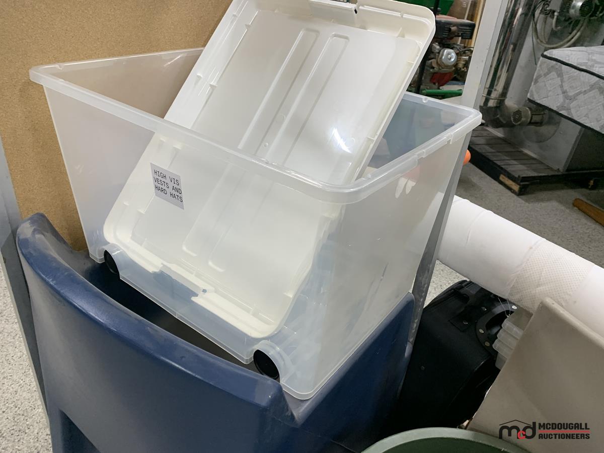 Pallet of Weighted Chair, Bins and More