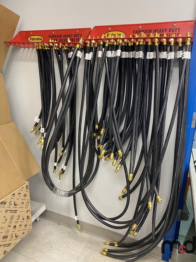 Assorted Hoses w/ Racks