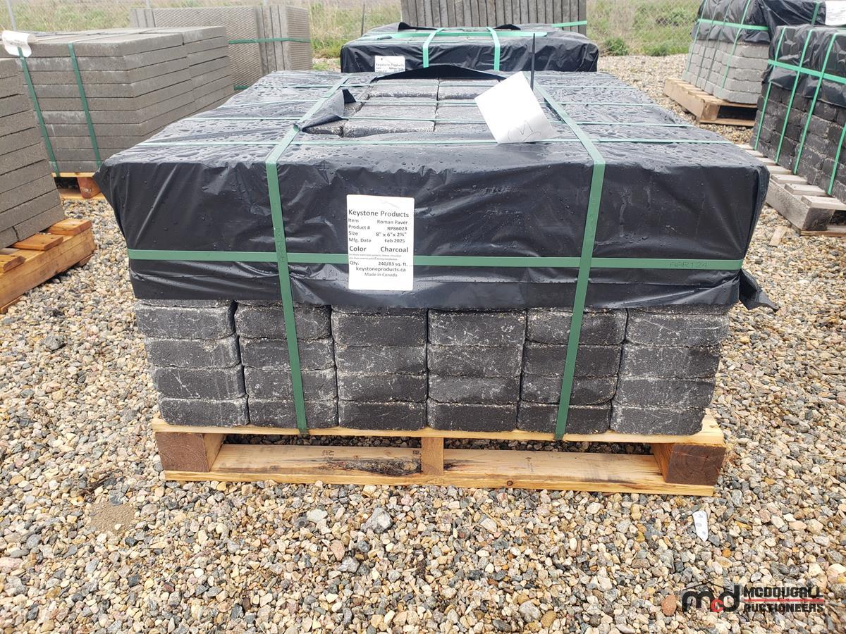 Keystone Products Roman Paver (8" x 6" x 2 3/8") Charcoal Colored Patio ...