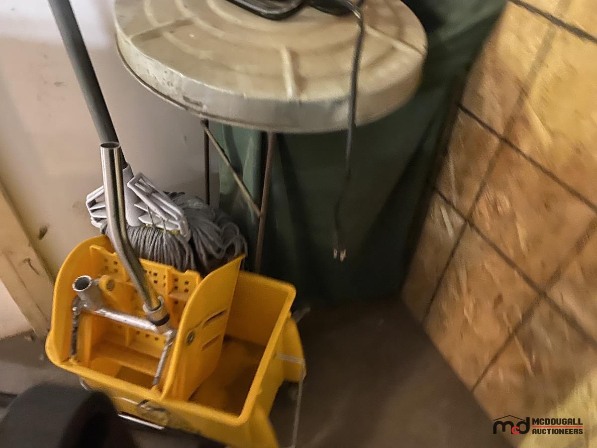 Sign, Mop Bucket and More