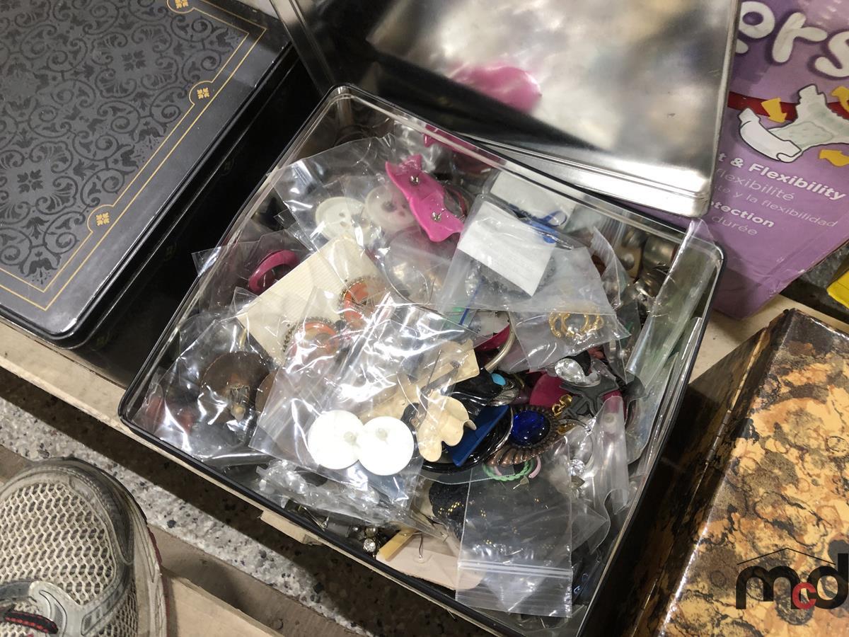 Costume Jewelry, Marbles, Chest, Tote and More