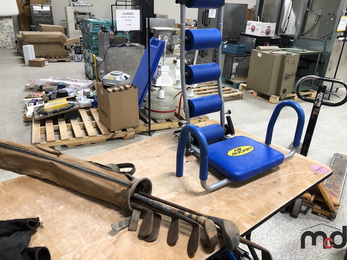 Vintage Golf Clubs & AB Exercise Device