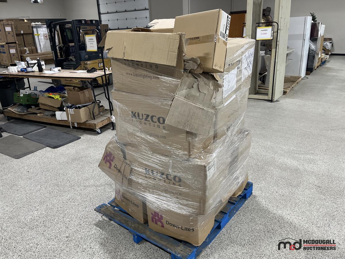 Pallet of Kuzco Light Fixtures and Juno 6" CFL Downlights