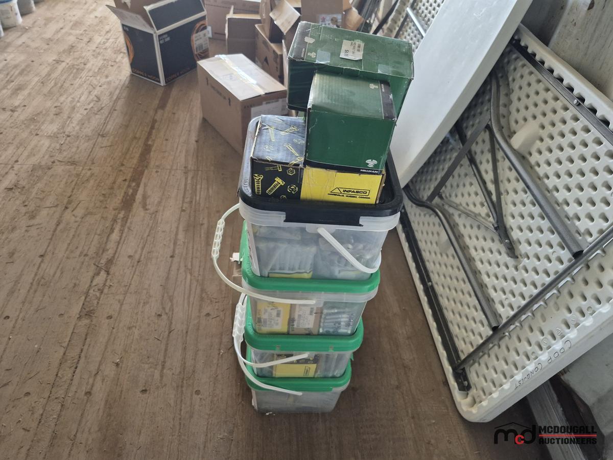Assorted Container & Boxes of Hardware