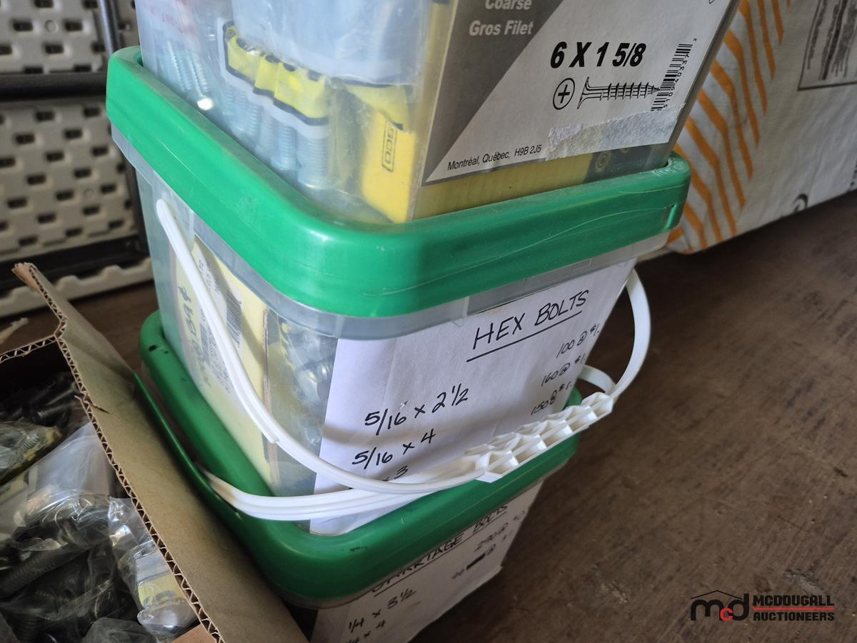 Assorted Container & Boxes of Hardware