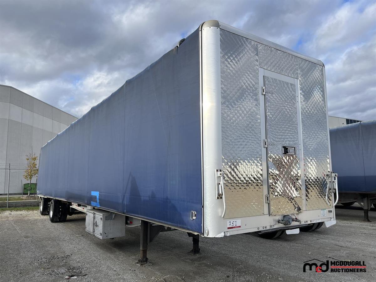 2020 Manac Rolltite 53' T/A Dry Van Semi Trailer