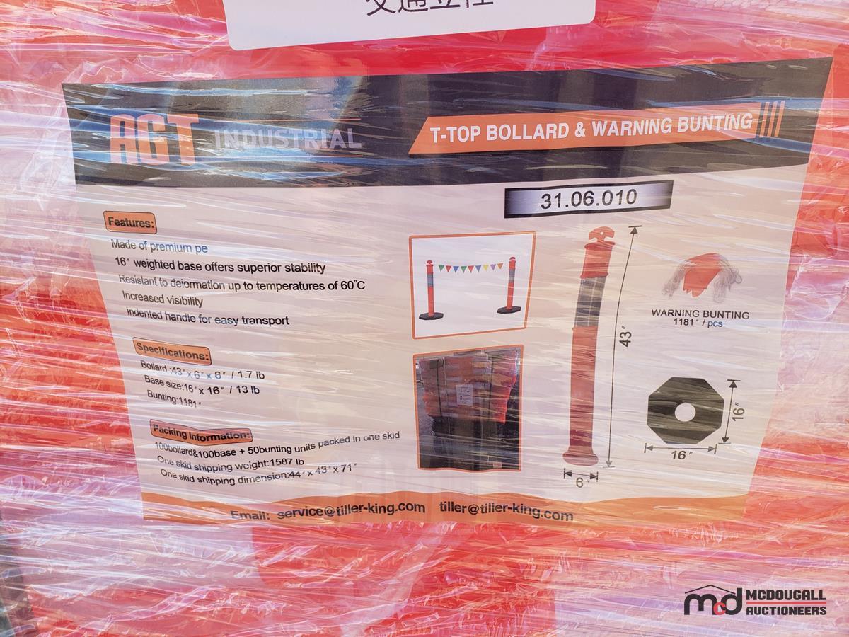 AGT Industrial T-Top Traffic Controller Barrier and Warning Bunting Bundle