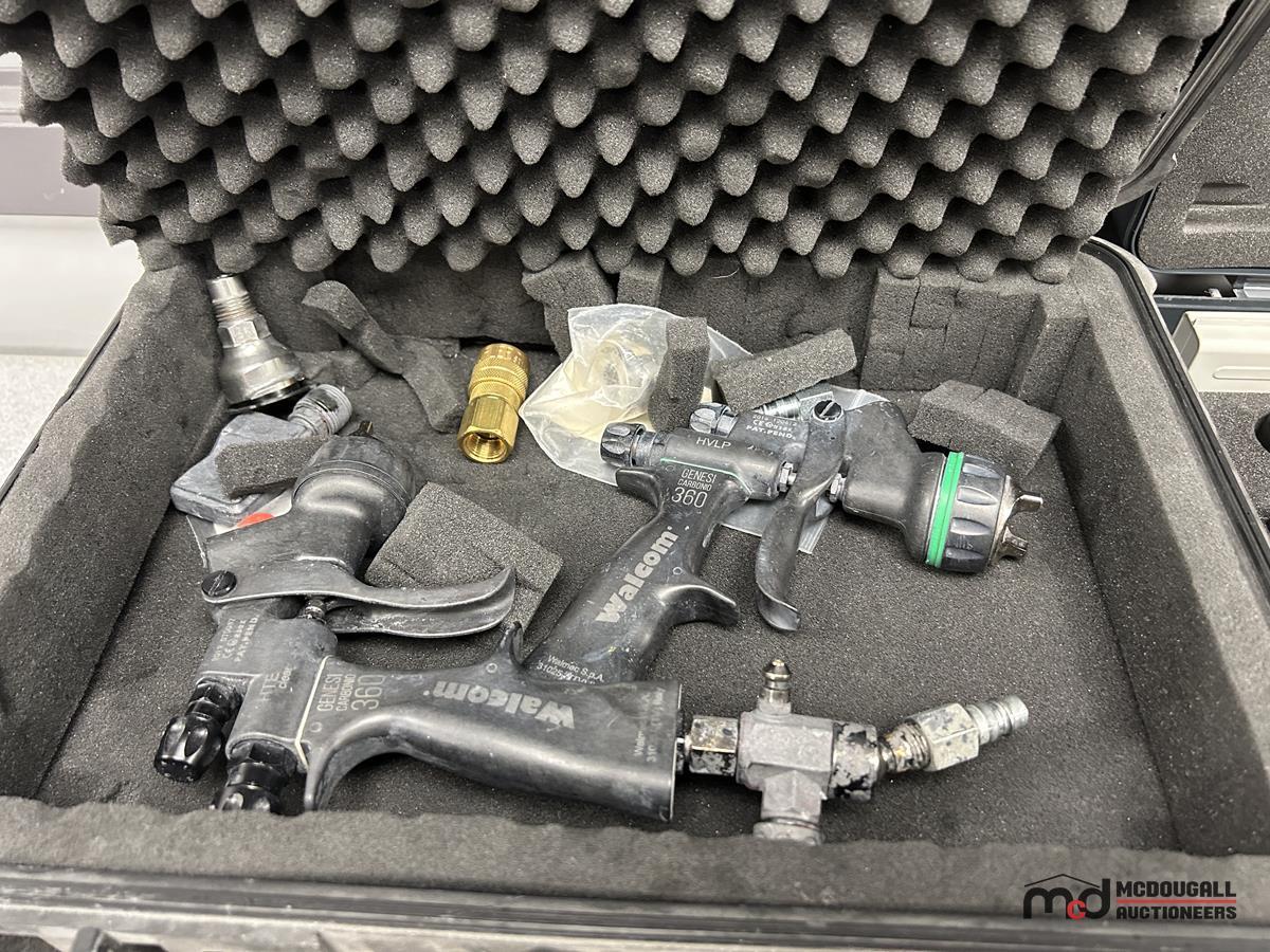 (2) Walcom Genesi Carbionio 360 Evo Spray Guns & Acquire Quantum EFX