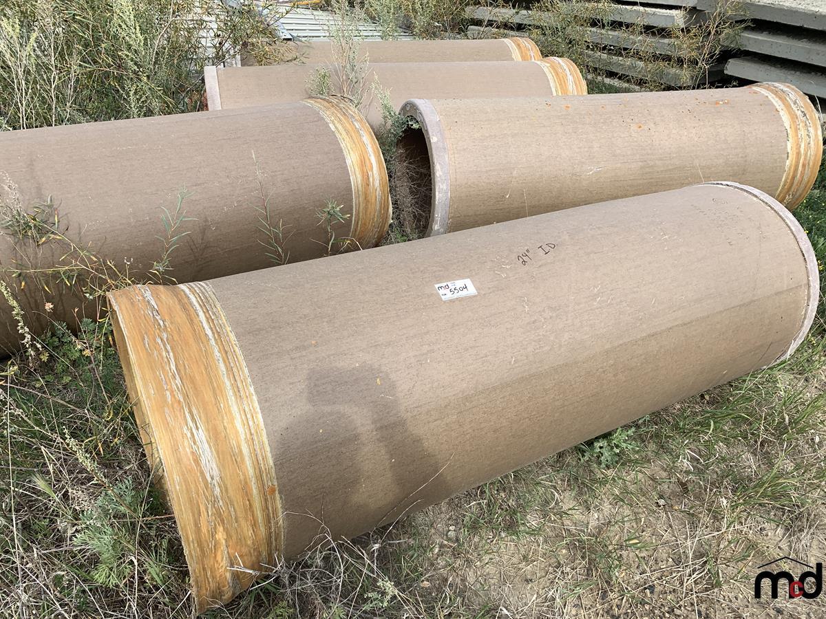 5-Pieces 24'' Concrete Pipe Coated in Fiberglass