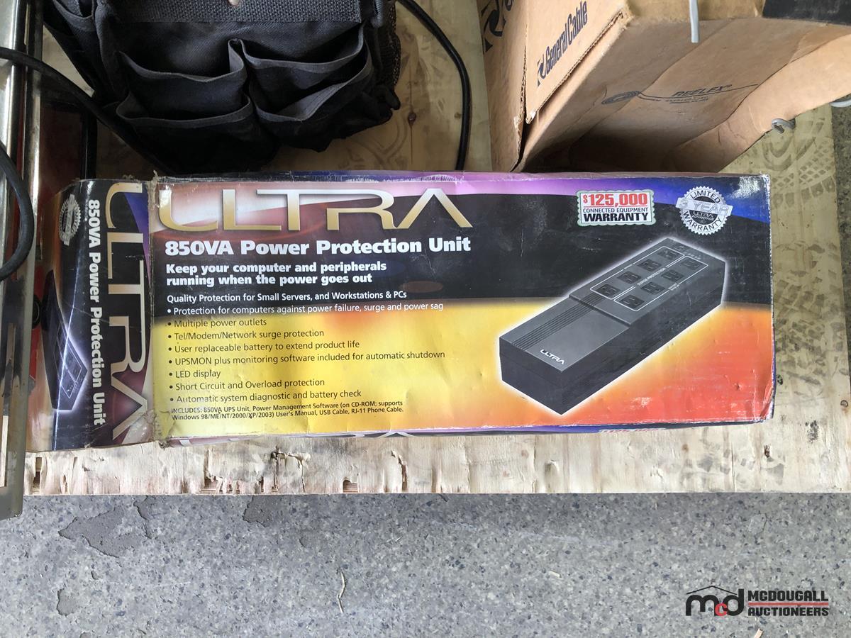 Small Table Saw, (2) Corded Saws, Power Bar, Tool Case, Spray Gun and More