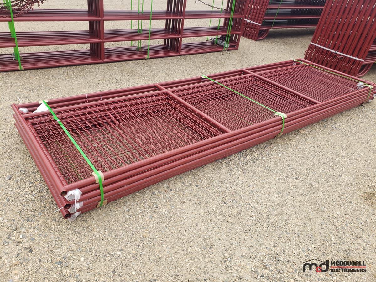(6) Individual Sheep Panel Farm Gates w/ 2" Tubing (Approx. 162" x 48")