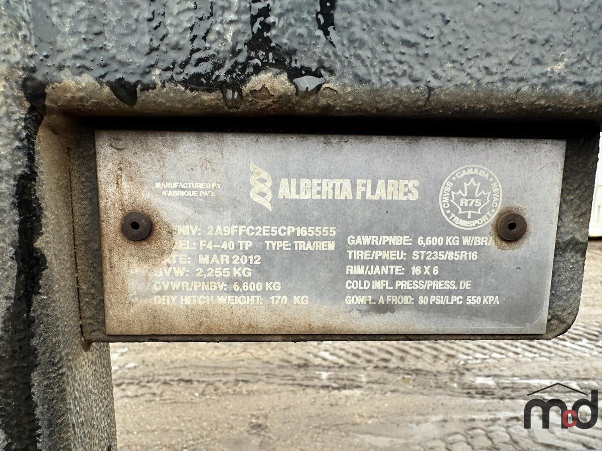 2012 Alberta Flares 40' T/A Flare Stack Trailer