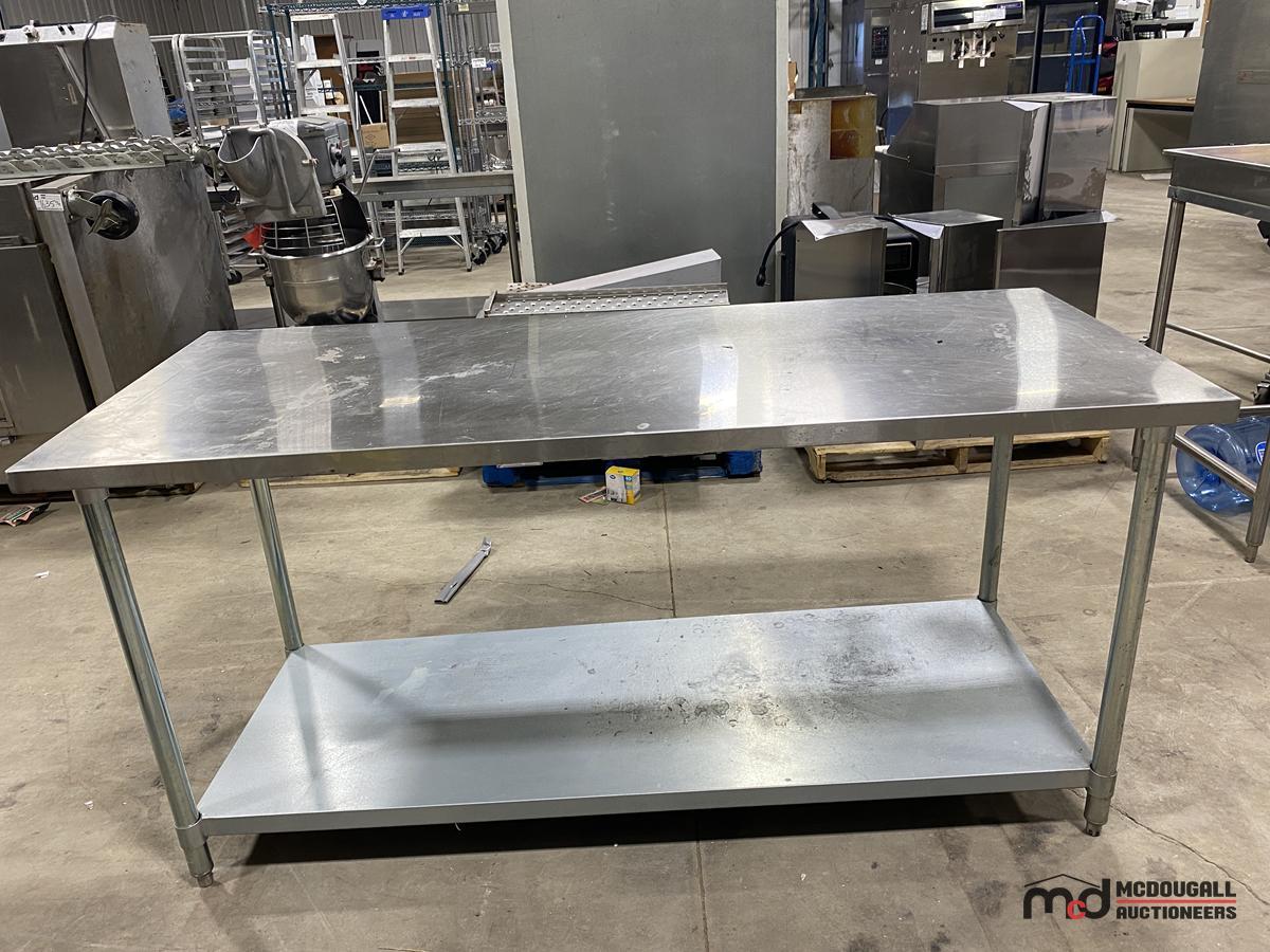 6' Stainless Steel Commercial Prep Table