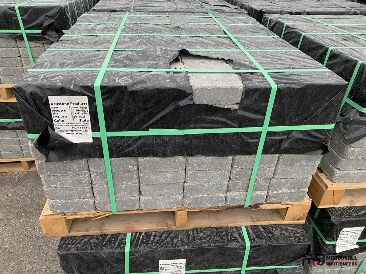 Keystone Products Roman Pavers 8" x 6" x 2 3/8" Slate Coloured Patio ...