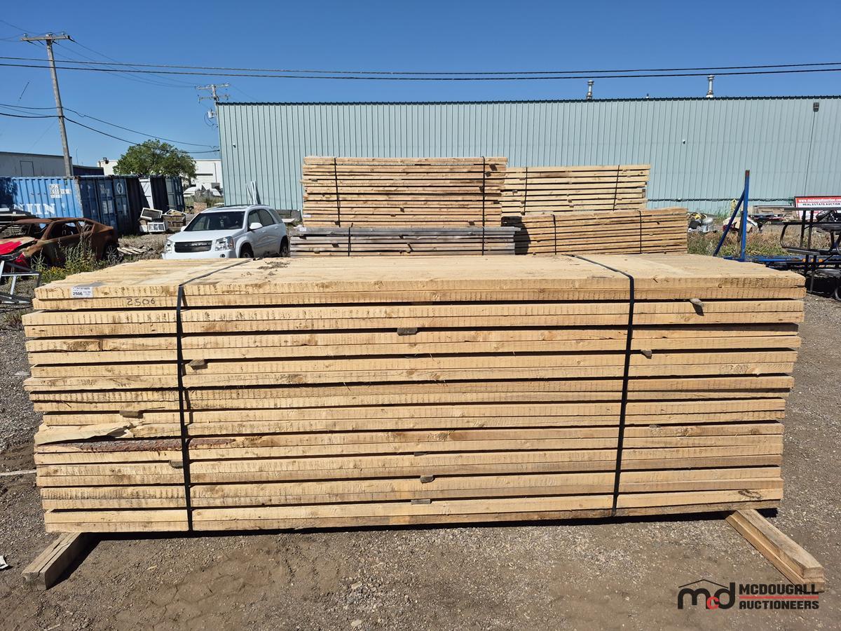 Approx. (160) Pieces of Untreated Spruce Rough Cut Lumber 2x6x12