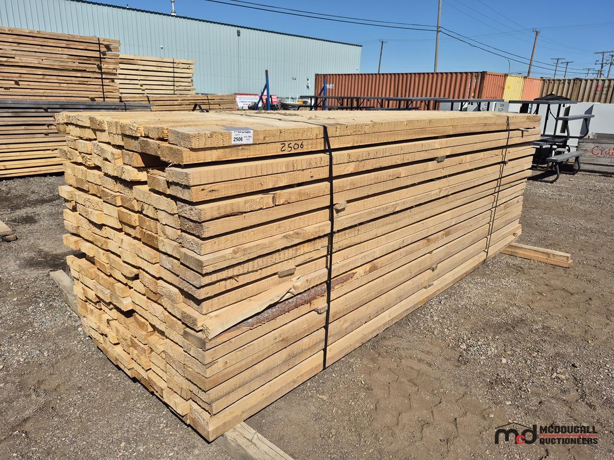 Approx. (160) Pieces of Untreated Spruce Rough Cut Lumber 2x6x12