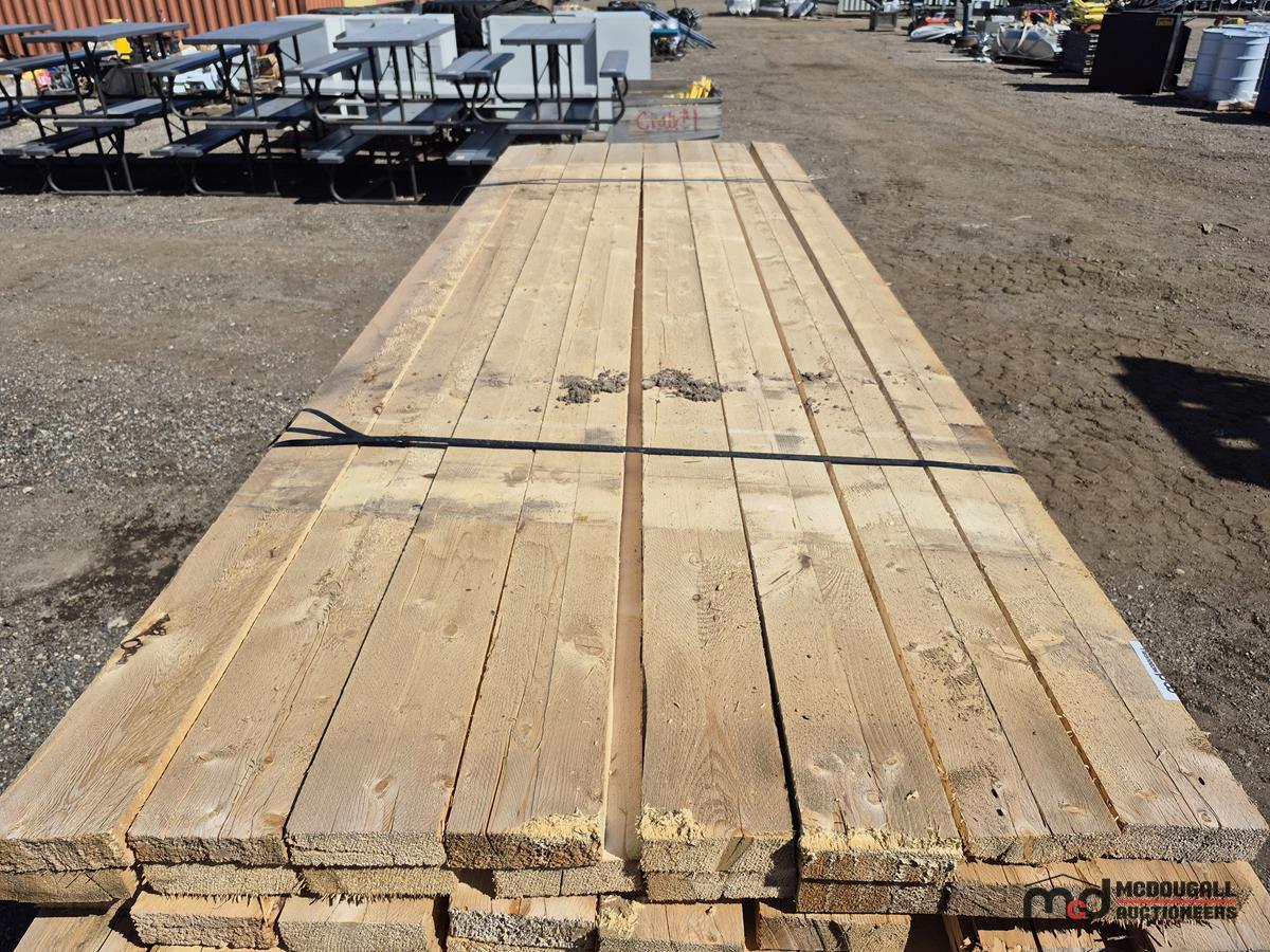 Approx. (160) Pieces of Untreated Spruce Rough Cut Lumber 2x6x12