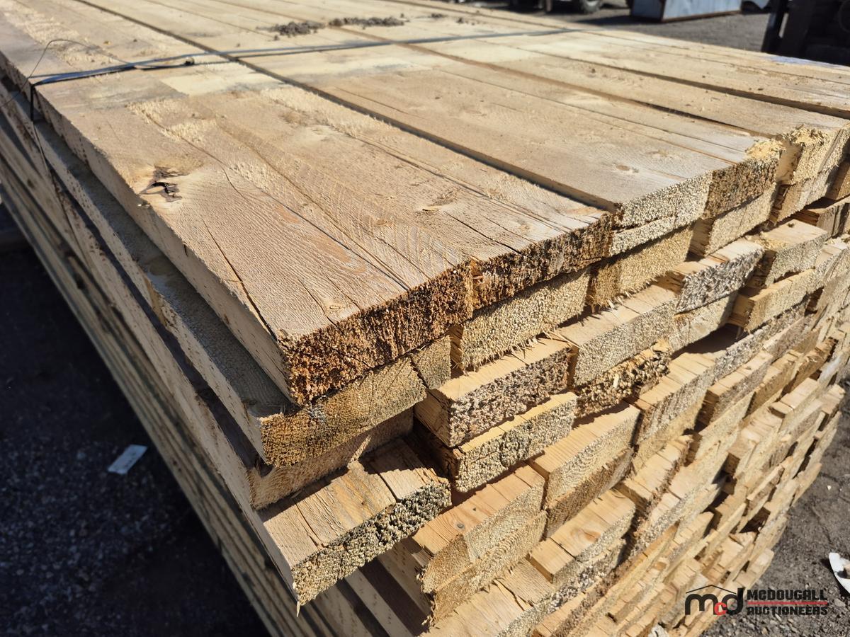 Approx. (160) Pieces of Untreated Spruce Rough Cut Lumber 2x6x12