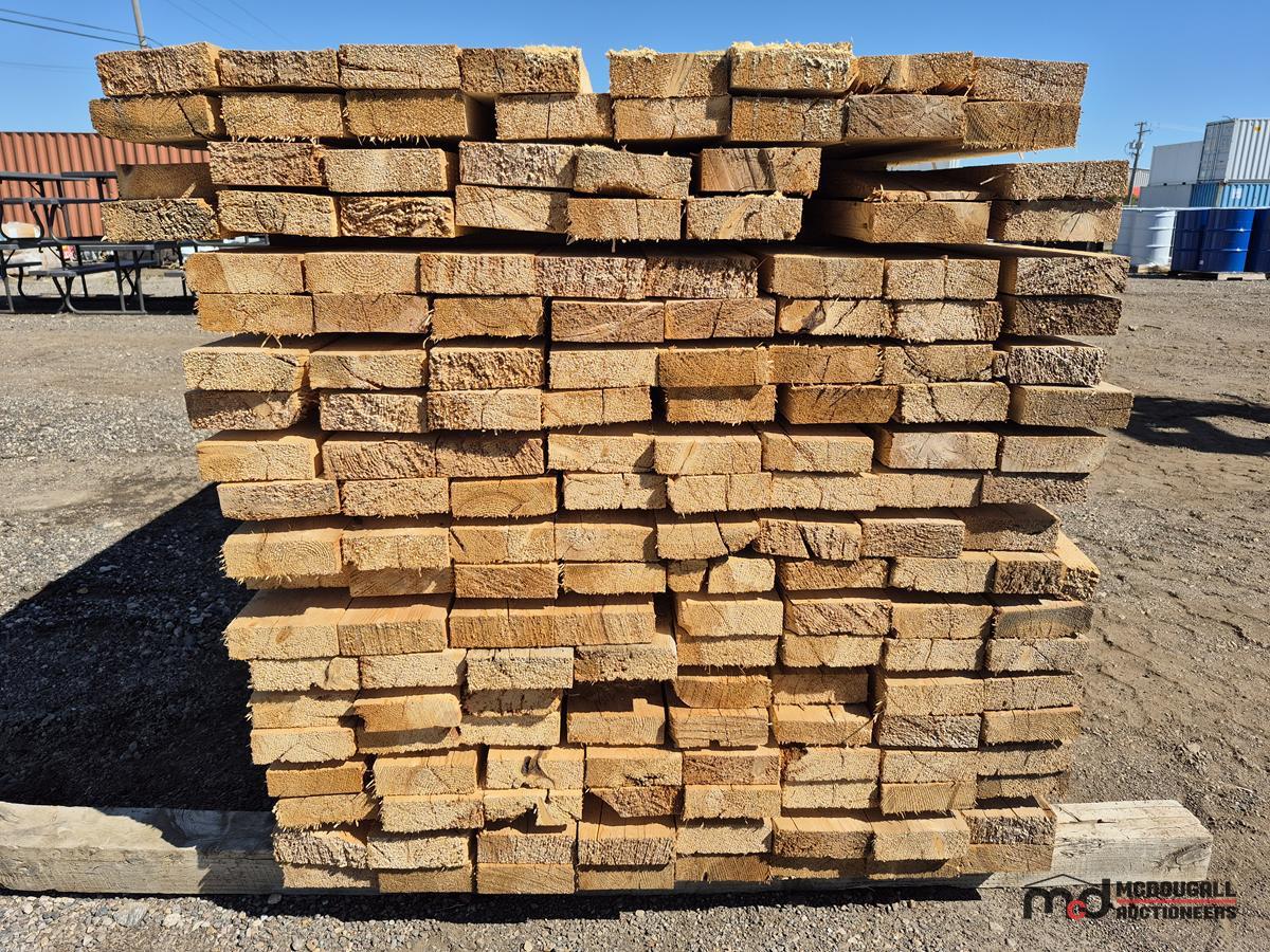 Approx. (160) Pieces of Untreated Spruce Rough Cut Lumber 2x6x12