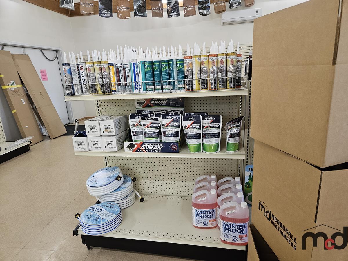 Boxes of Anti-Freeze, Sealant, Hoses and Rodent Repellent