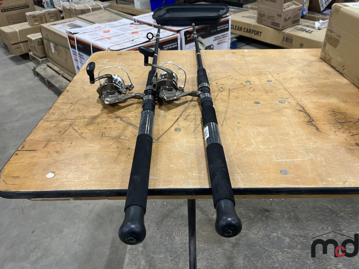 Unused (2) Fishing Rods w/ Extensions & (1) Plano Bag