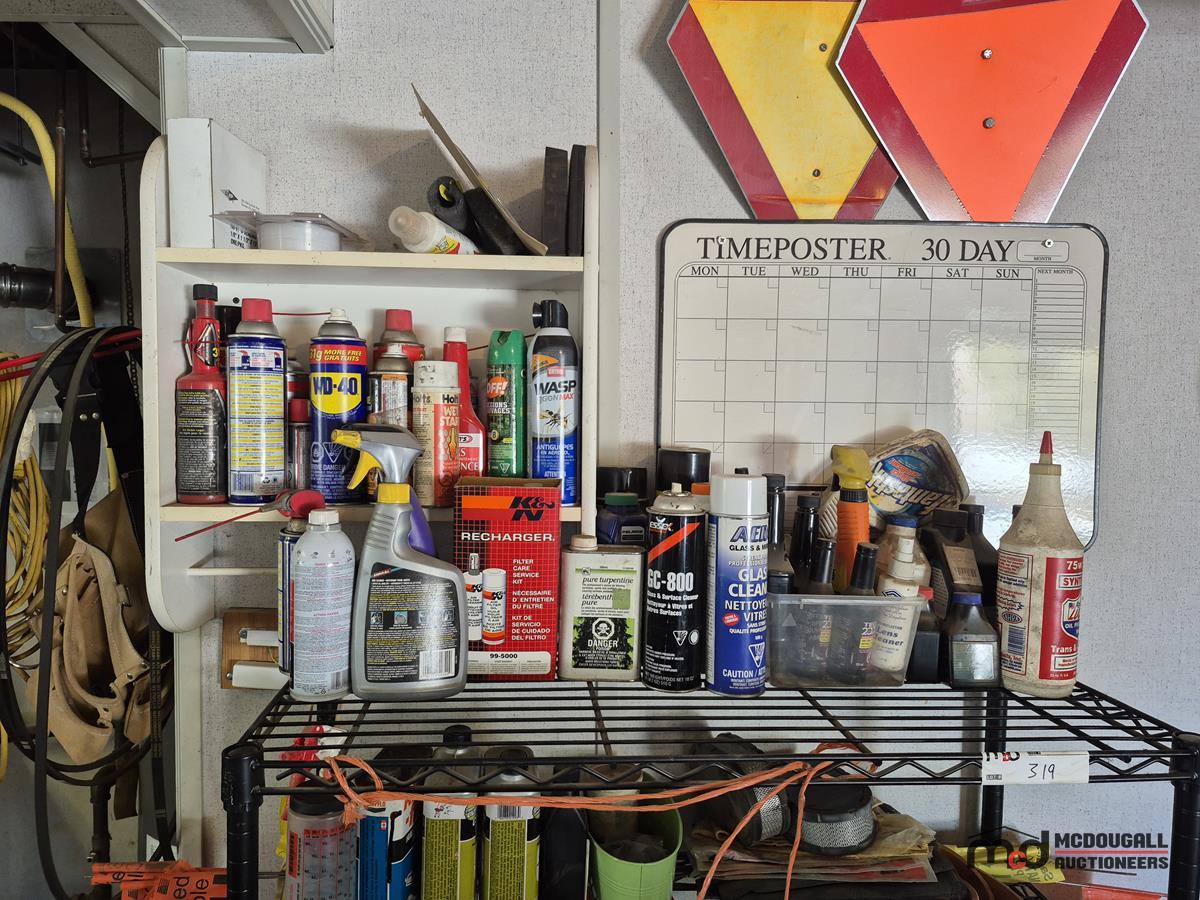 Shop-Vac & Shelf of Misc. Product