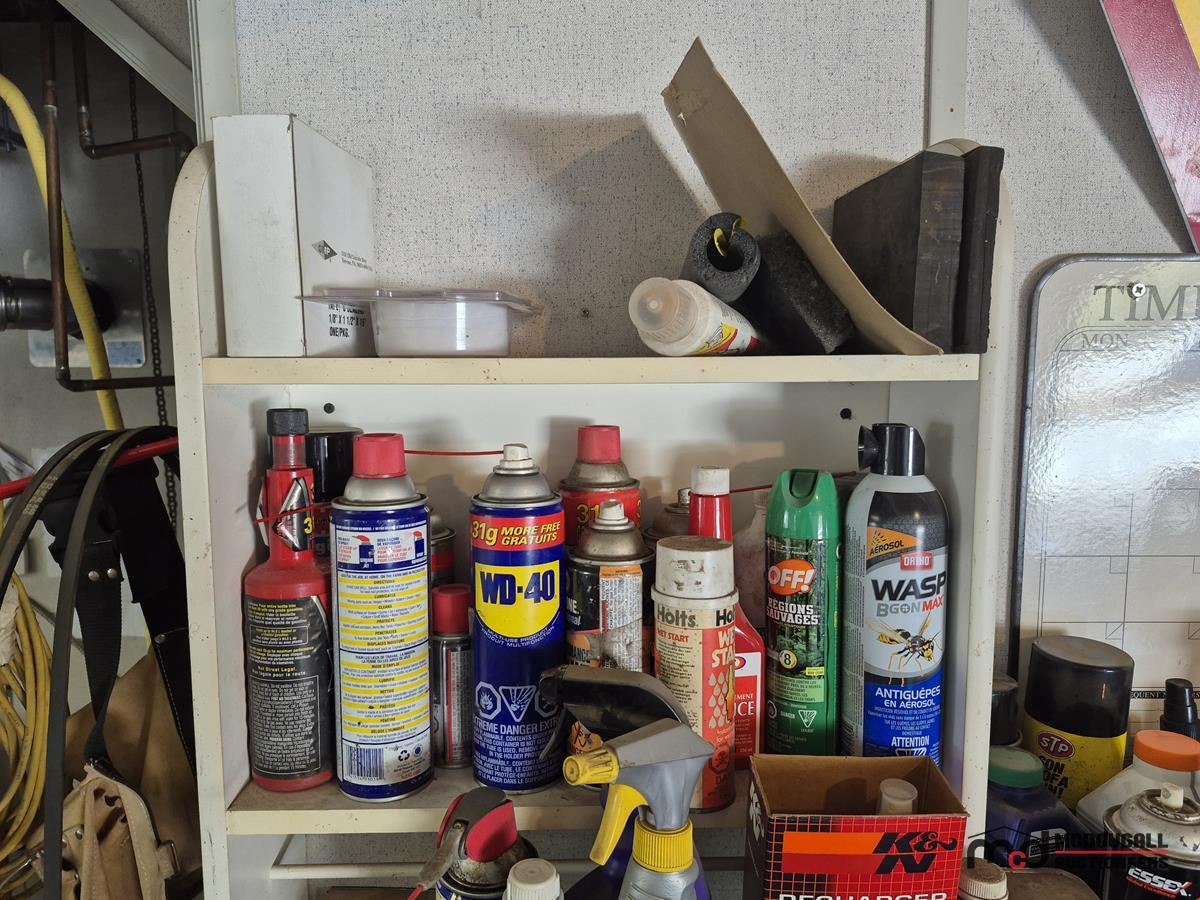 Shop-Vac & Shelf of Misc. Product