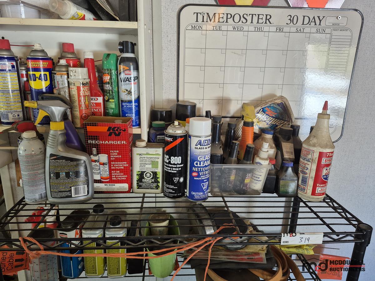 Shop-Vac & Shelf of Misc. Product