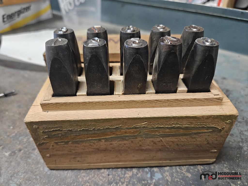 (10) Steel Single Digit Stamp Set