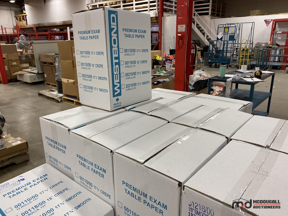Pallet of Exam Table Paper