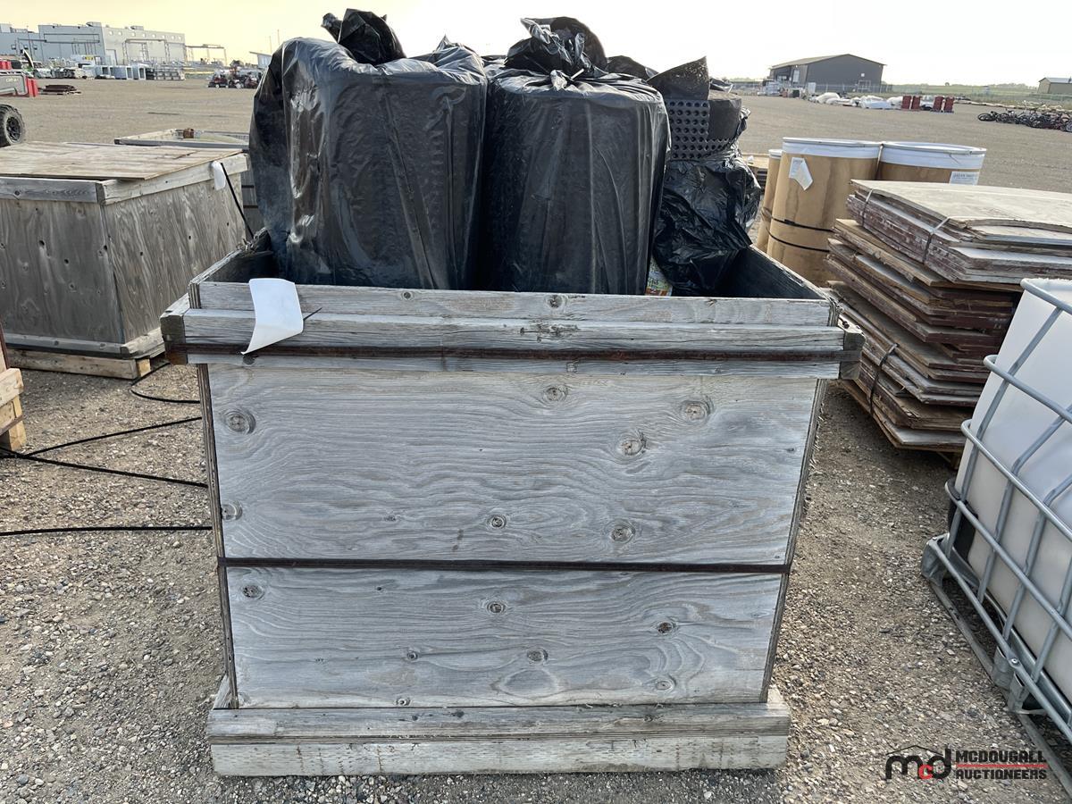 Wood Crate of Mel-Drain 5035 Rolled Matrix Drainage System