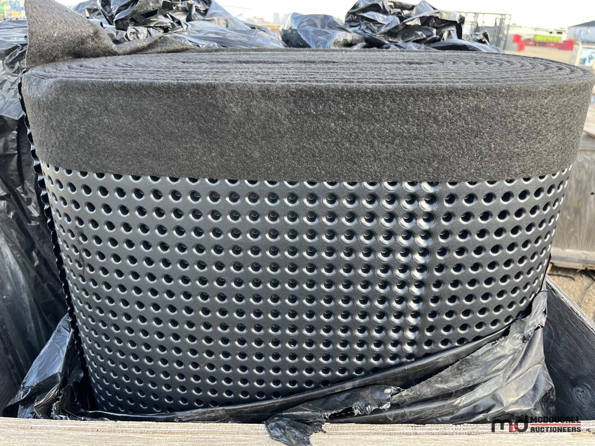 Wood Crate of Mel-Drain 5035 Rolled Matrix Drainage System