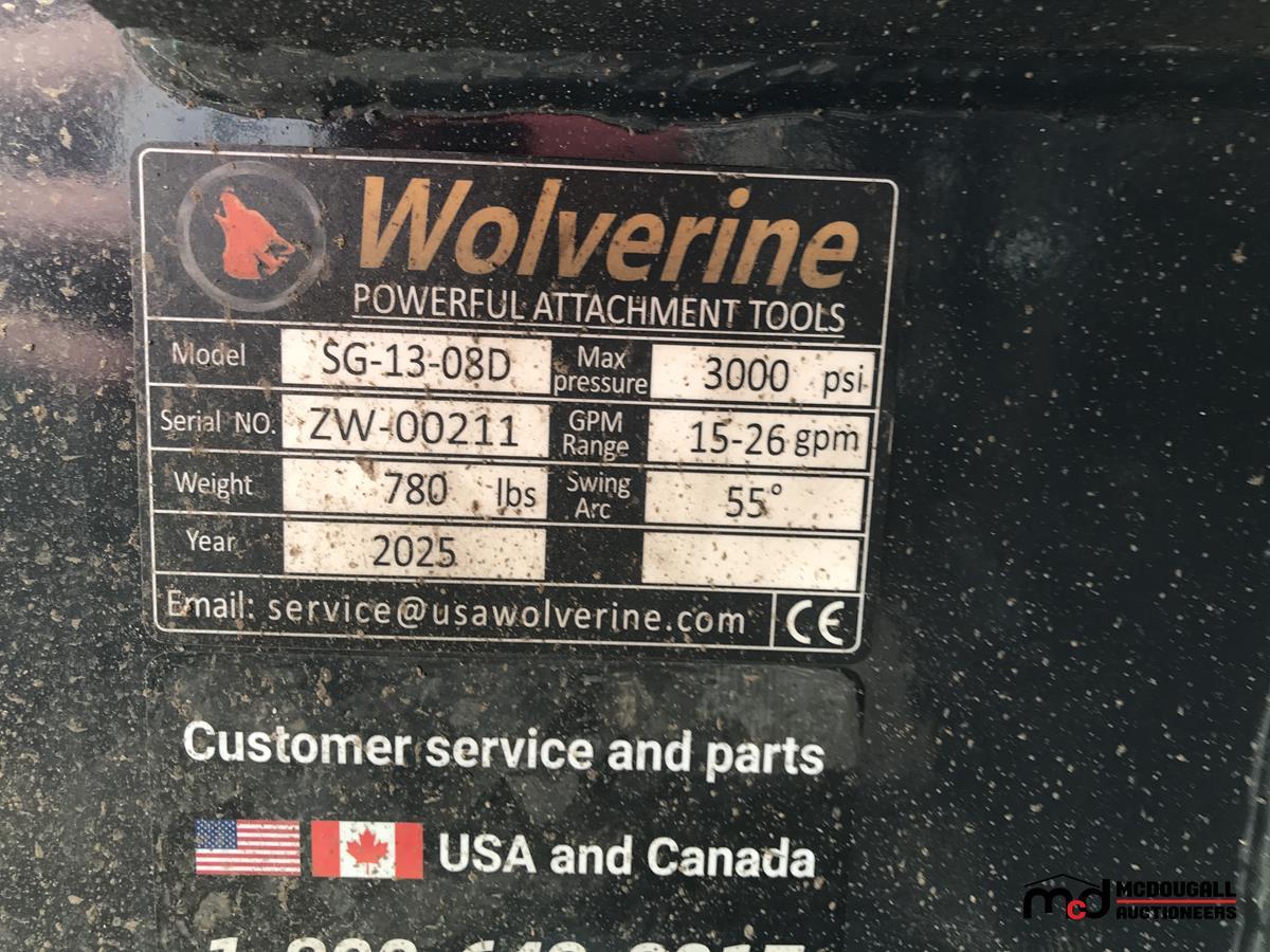 Wolverine 2025 SG-13-08D Skid Steer Stump Grinder