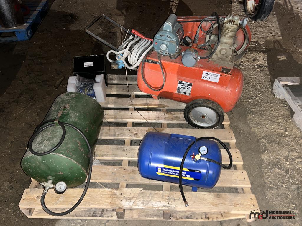 Assorted Air Compressors & Portable Transfer Fuel Pump