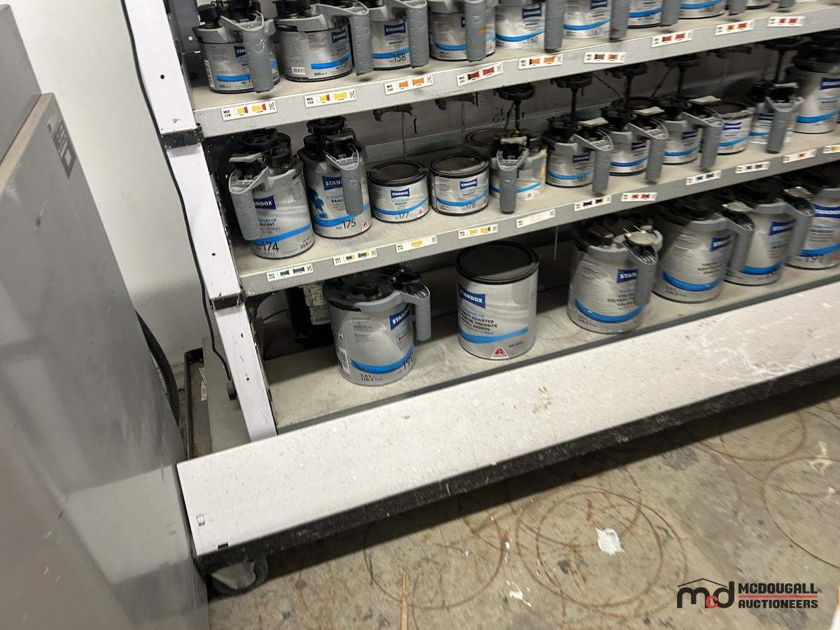 Paint Mixing Rack w/ Contents