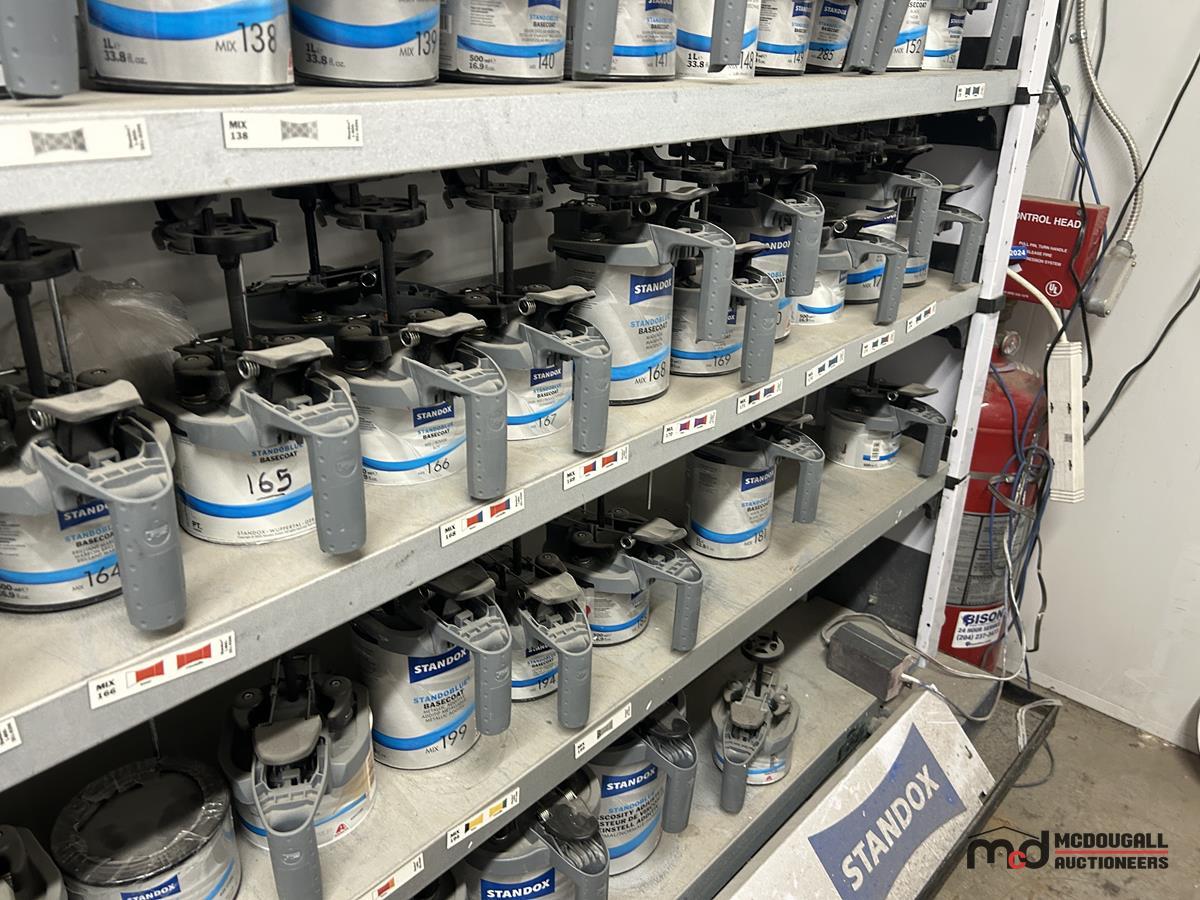 Paint Mixing Rack w/ Contents