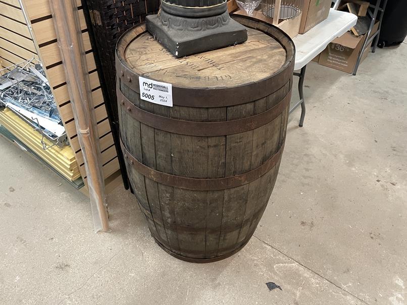 Whiskey Barrel, Pedestal and Stand-Up Curtain Dividers