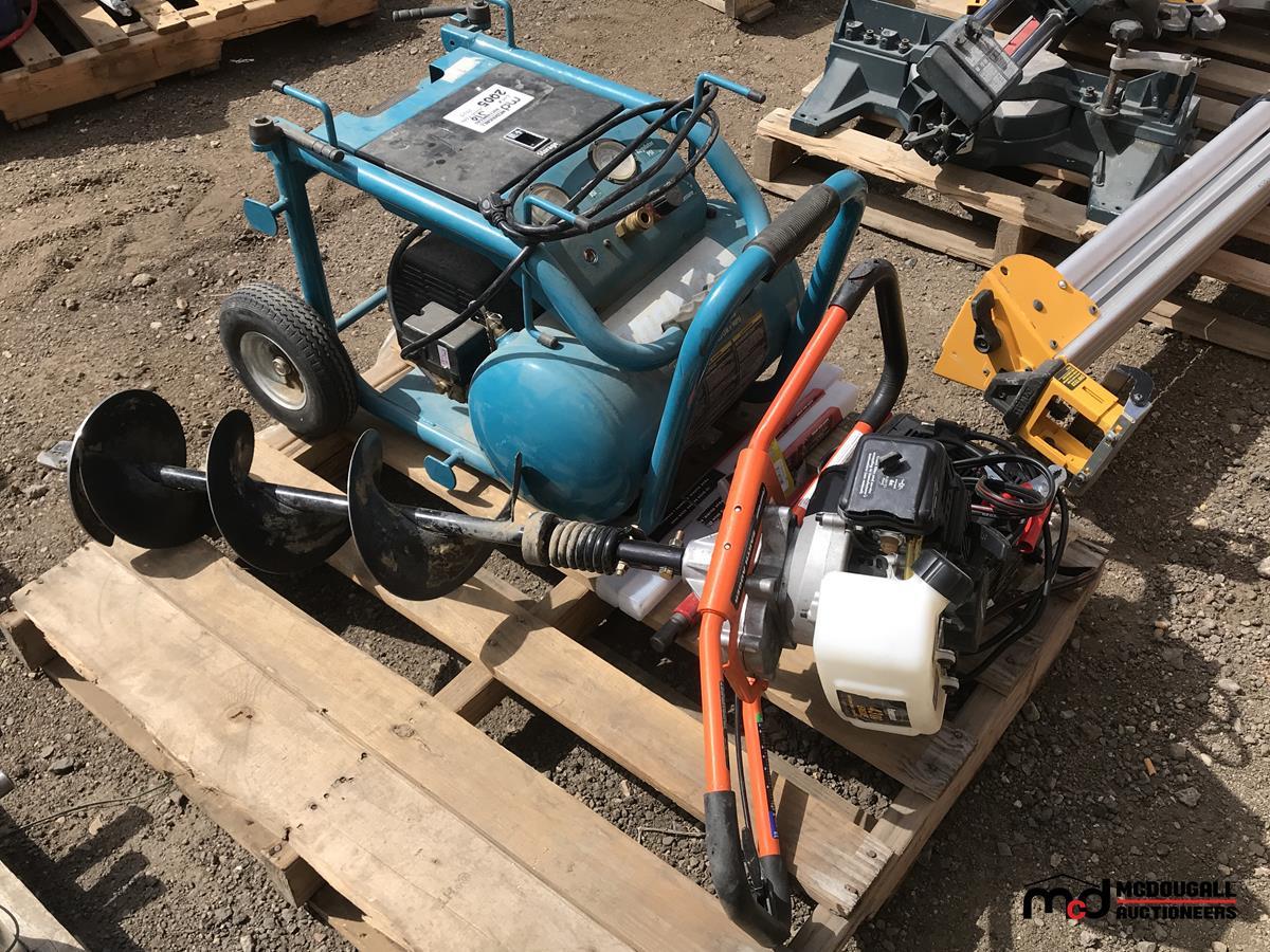 Makita MAC5200 Air Compressor, Motomaster Battery Charger, Auger and More