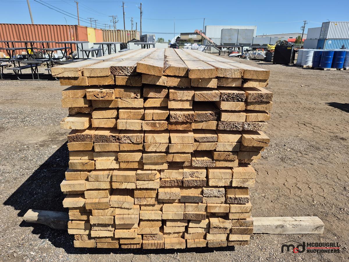 Approx. (140) Pieces of Untreated Spruce Rough Cut Lumber 2x6x12