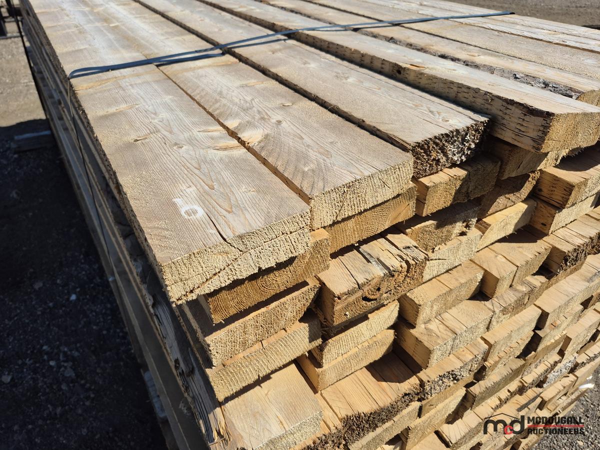 Approx. (140) Pieces of Untreated Spruce Rough Cut Lumber 2x6x12