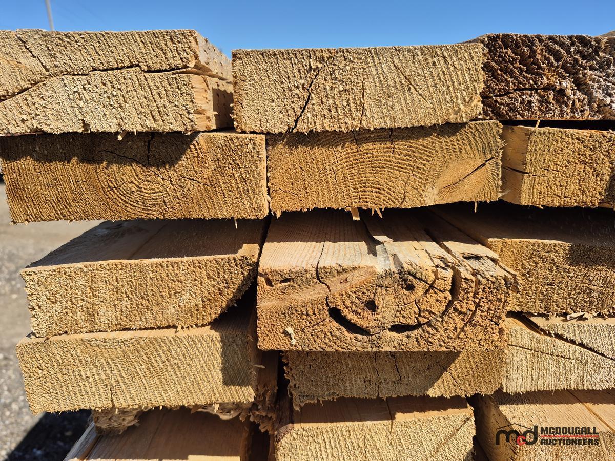 Approx. (140) Pieces of Untreated Spruce Rough Cut Lumber 2x6x12