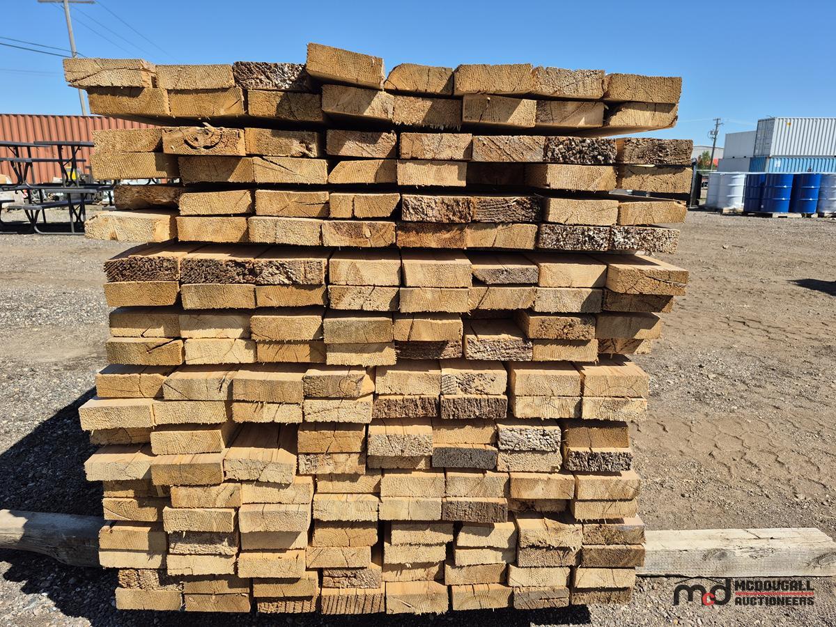 Approx. (140) Pieces of Untreated Spruce Rough Cut Lumber 2x6x12