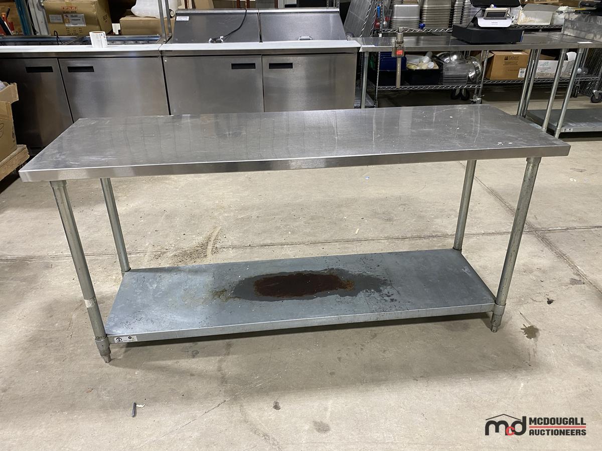 6' Stainless Steel Commercial Prep Table