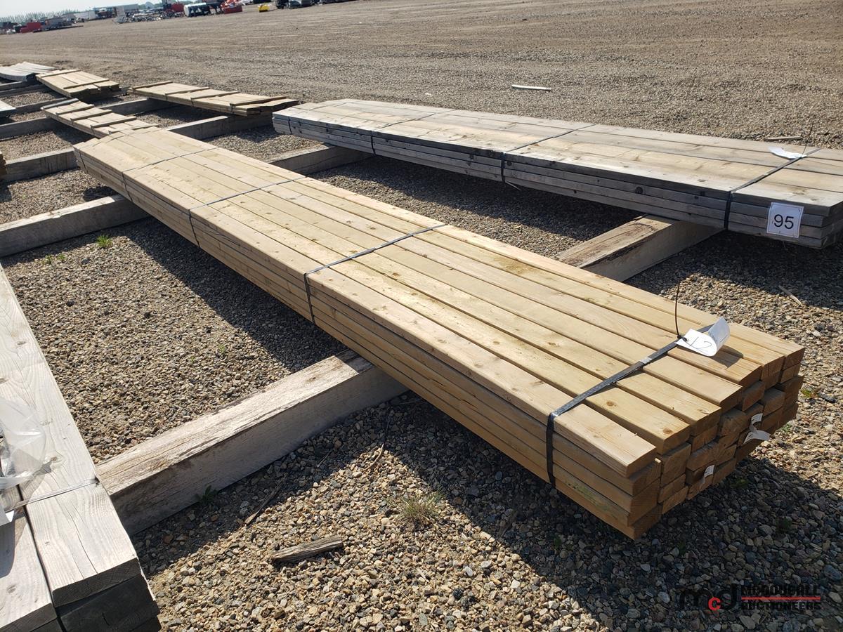 Bundle of Approx. 193" x 3 1/2" x 1 1/2" Lumber (35 Total Pieces)